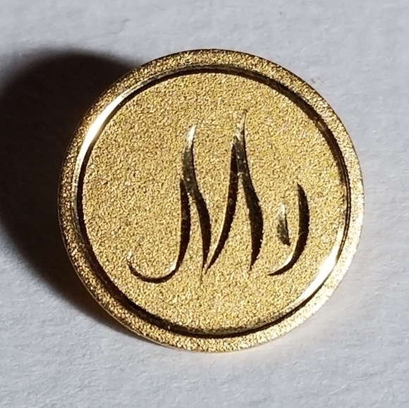 Vintage | Jewelry | Vintage Letter M Pin Gold Tone Brooch Letter ...